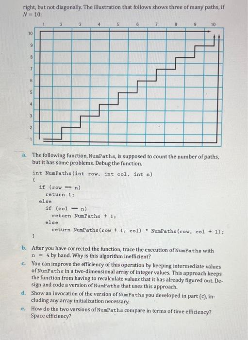 Solved 16. We want to count the number of possible paths to | Chegg.com