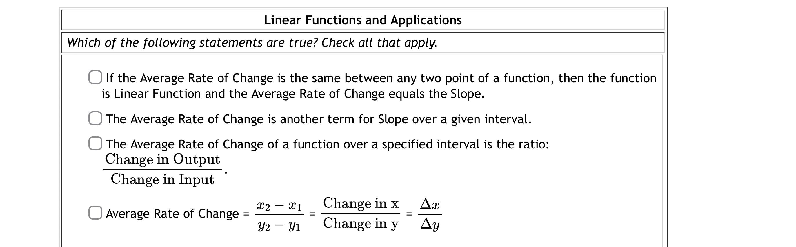 Solved Linear Functions and ApplicationsWhich of the | Chegg.com