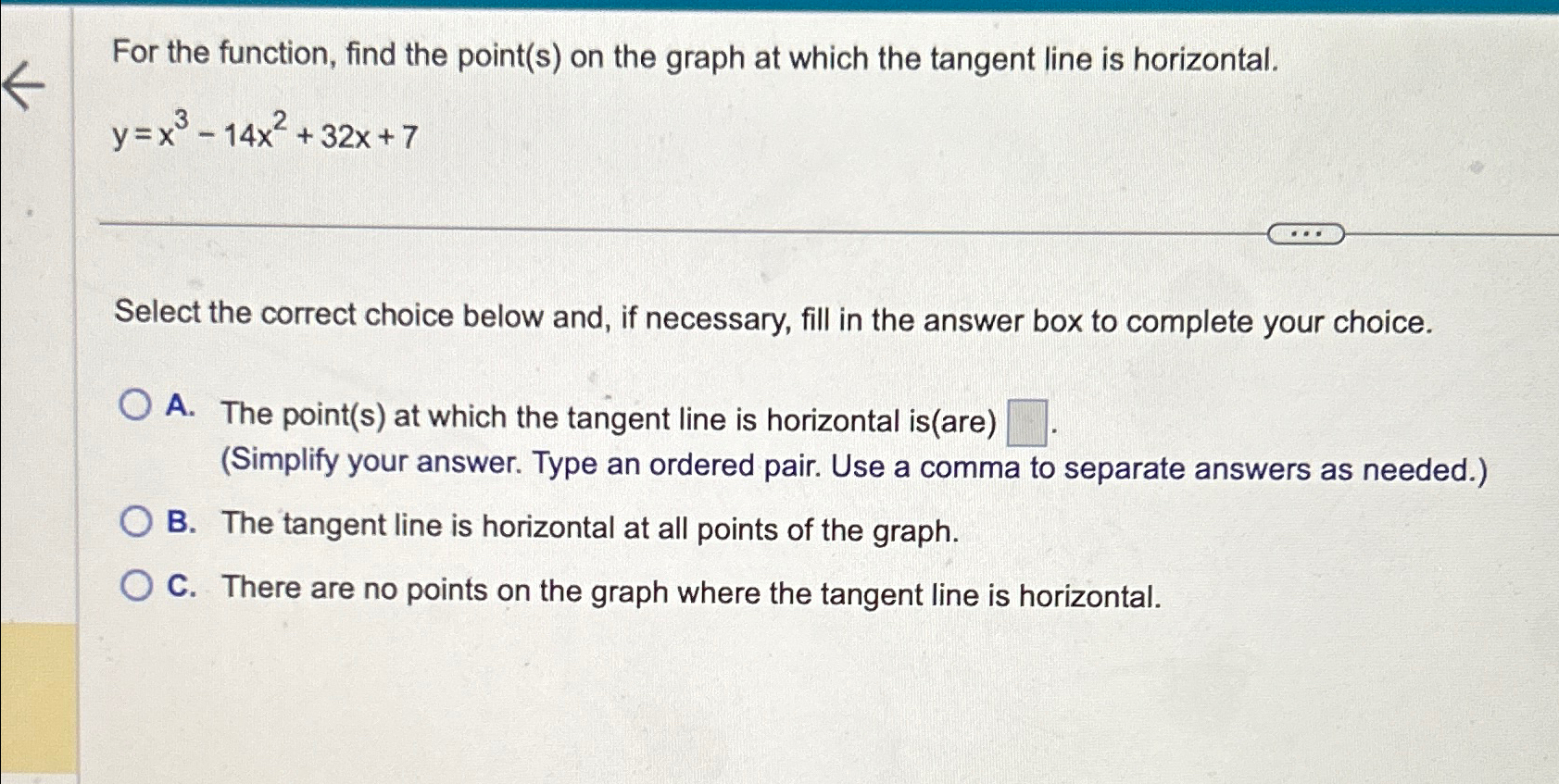 Solved For the function, find the point(s) ﻿on the graph at | Chegg.com