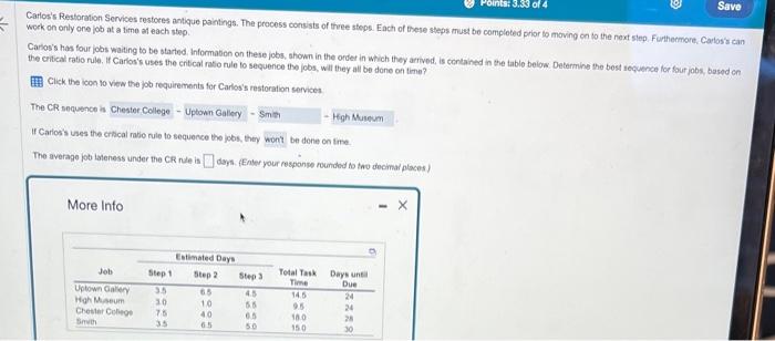 Solved Find the average job lateness under the CR rule | Chegg.com