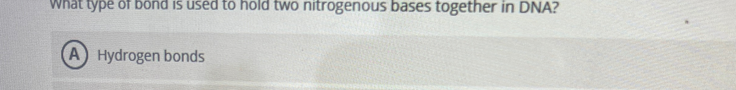 Solved What type of bond is used to hold two nitrogenous | Chegg.com