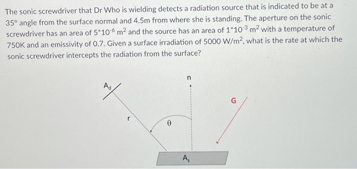 Solved The sonic screwdriver that Dr Who is wielding detects | Chegg.com
