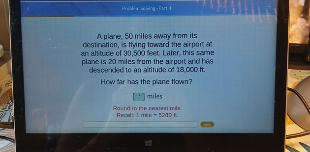 Solved Problem Solving - ﻿Part IIIA plane, 50 ﻿miles away | Chegg.com