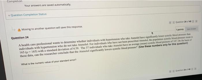 Solved Completion Your answers are saved automatically | Chegg.com
