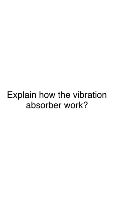Solved Explain how the vibration absorber work? | Chegg.com