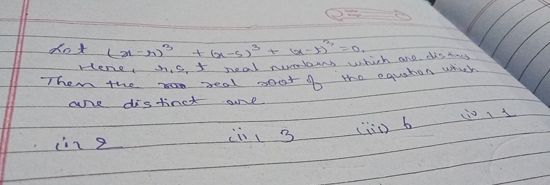 Solved Lot (x-r)3+(x-5)3+(x-5)3=0. ﻿Here, r,s,t real | Chegg.com