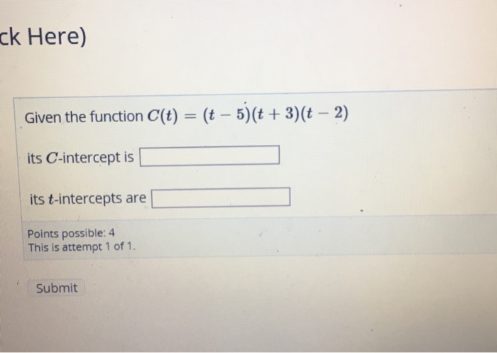Solved Ck Here Given The Function C T T 5 T 3 T