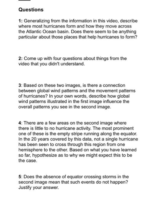 Solved Questions 1: Generalizing from the information in | Chegg.com