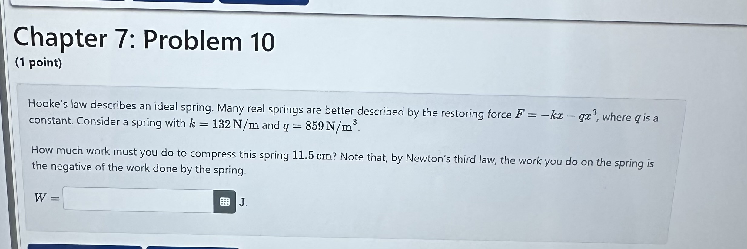 Solved Hooke's law describes an ideal spring. Many real | Chegg.com