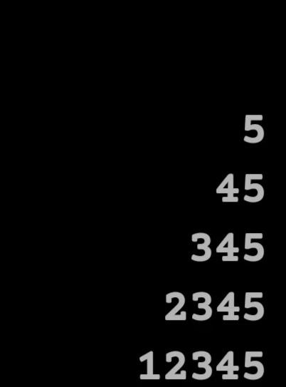 Solved 5 45 U 345 2345 12345 | Chegg.com