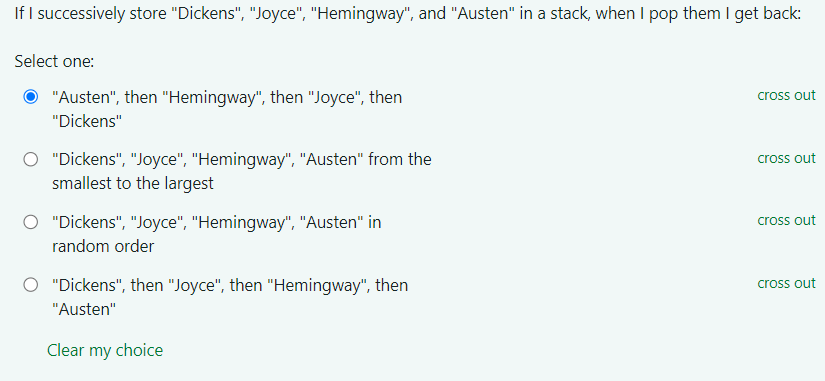 Solved Data structures are part of an ADT's ____Question | Chegg.com