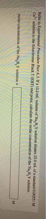 Solved Refer to Experimental Procedure Part 1.3. If a 12.2 | Chegg.com