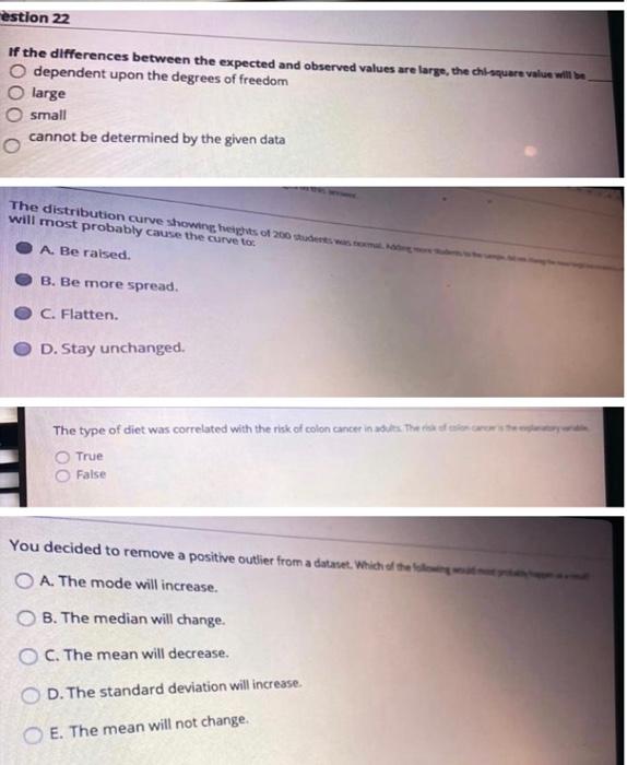 Solved If the differences between the expected and observed | Chegg.com