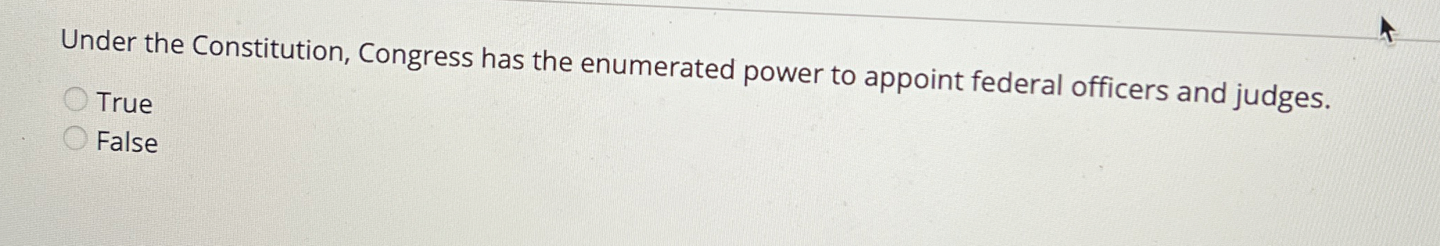 Solved Under the Constitution, Congress has the enumerated | Chegg.com