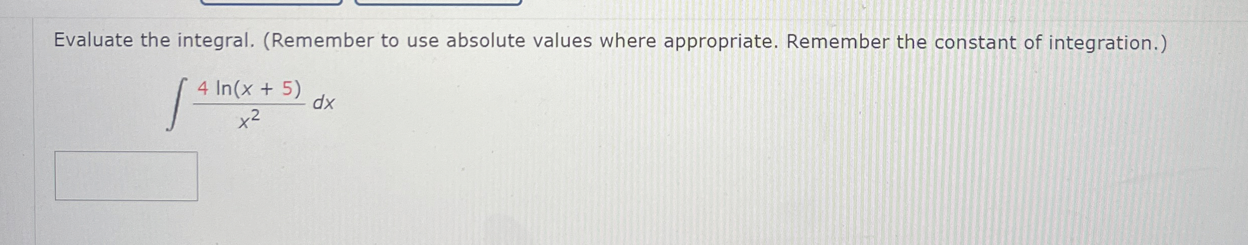 Solved Evaluate the integral. (Remember to use absolute | Chegg.com
