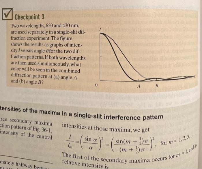 Solved The first of the secondary maxima occurs for m = 1and | Chegg.com