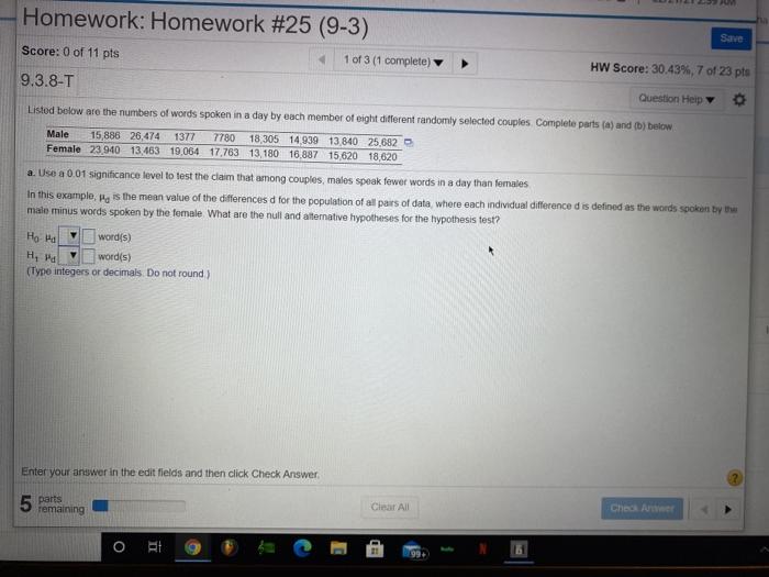 Solved Homework Homework 25 9 3 Save Score 0 Of 11 Pts