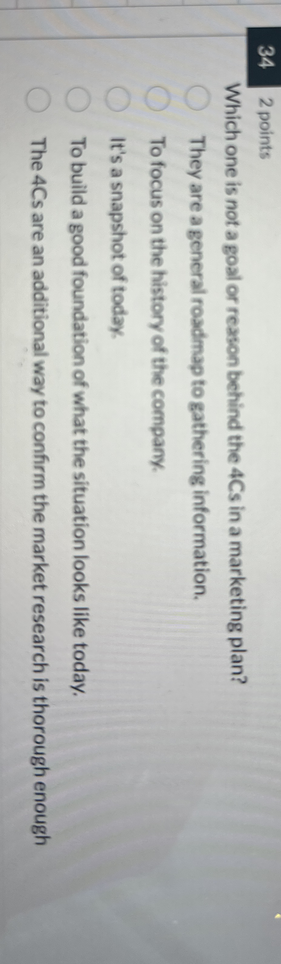 Solved 342 ﻿pointsWhich one is not a goal or reason behind | Chegg.com