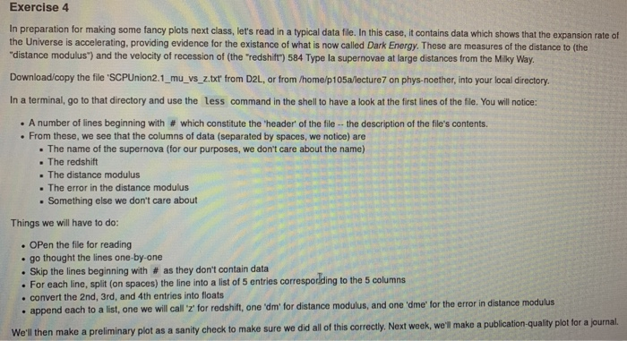 Exercise 4 In preparation for making some fancy plots | Chegg.com
