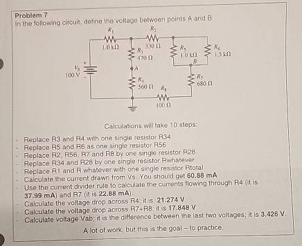 Solved Problem 7In the following circuit, define the voltage | Chegg.com