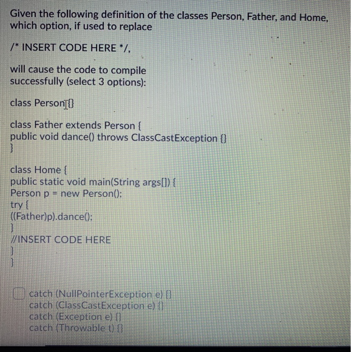 Solved Given the following code, which of the following | Chegg.com