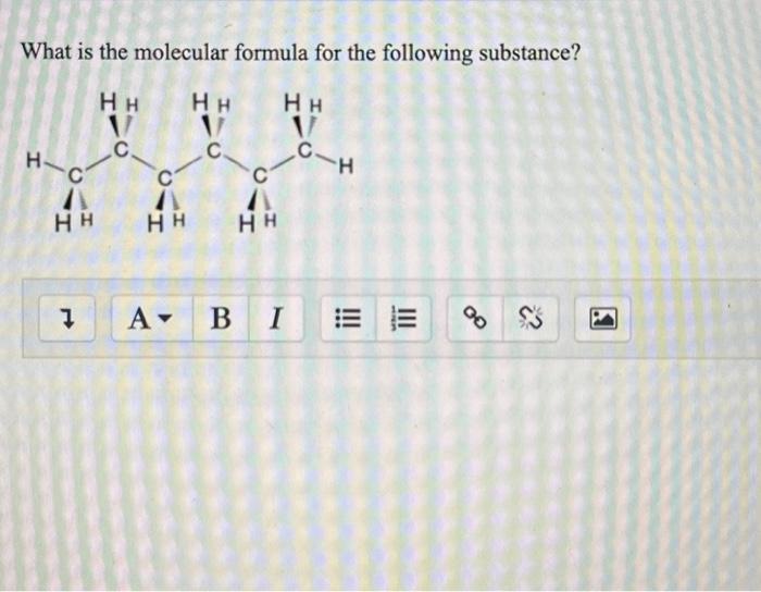 Solved What is the molecular formula for the following | Chegg.com