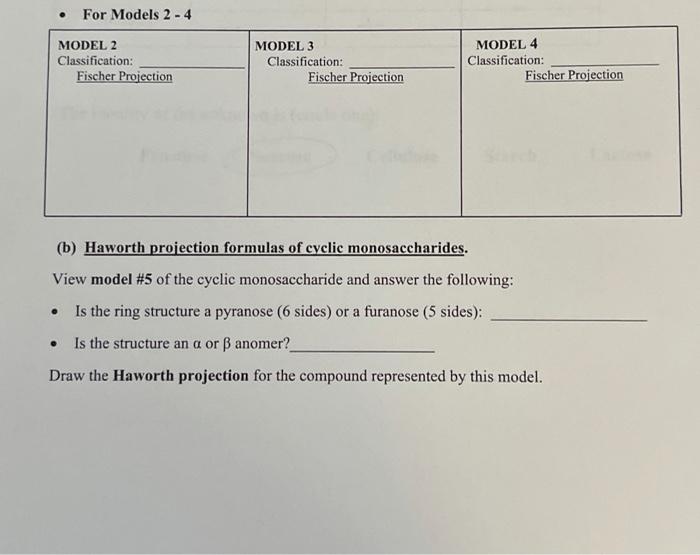 Solved • For Models 2-4 MODEL 2 Classification: Fischer | Chegg.com