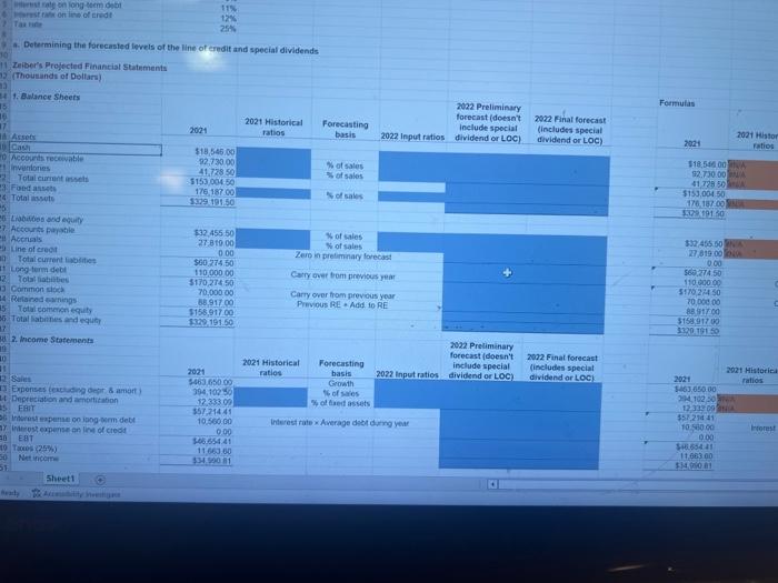 Excel Activity: Forecasting Financial StatementsStart | Chegg.com