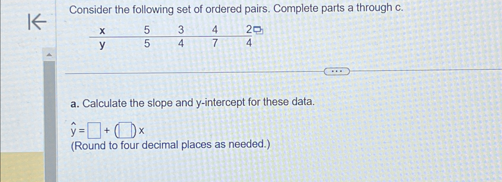 Solved Consider the following set of ordered pairs. Complete | Chegg.com