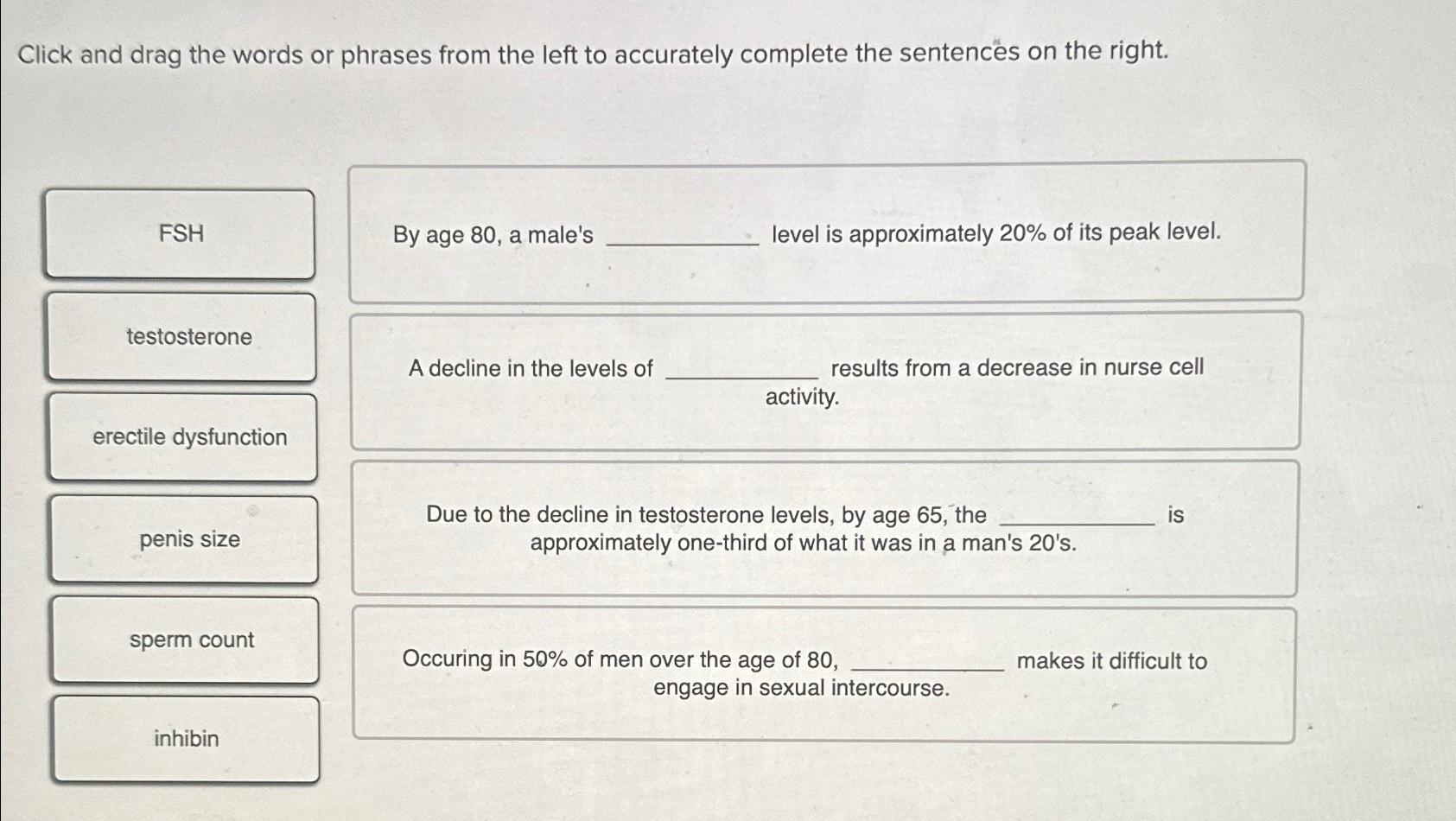 Solved Click and drag the words or phrases from the left to | Chegg.com