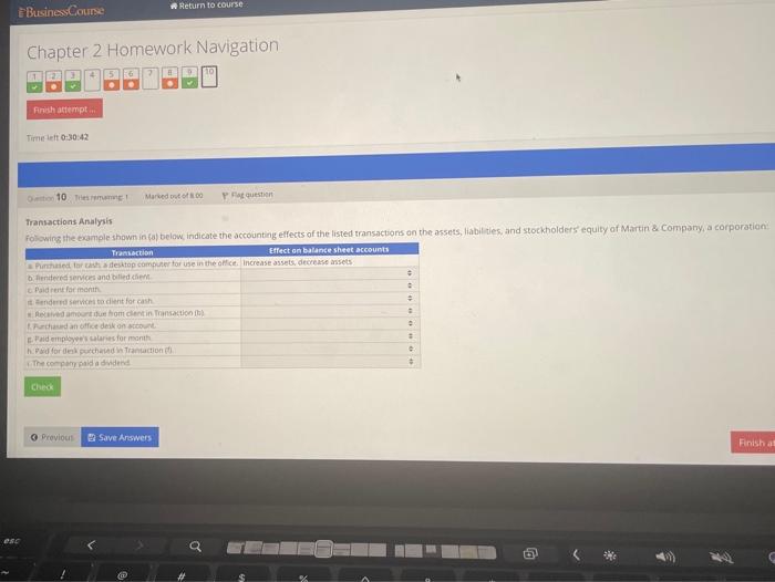 Solved Transaction Analysis Match each of the following | Chegg.com