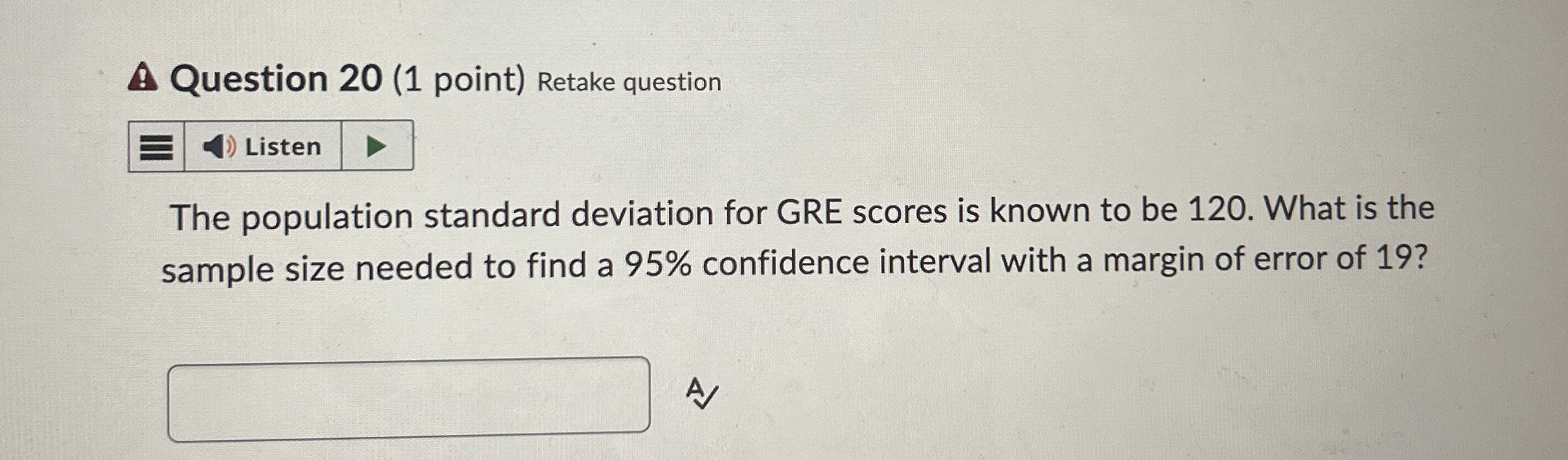 Solved Question 20 (1 point) Retake questionThe population | Chegg.com Solved Question 20 (1 point) Retake questionThe population | Chegg.com