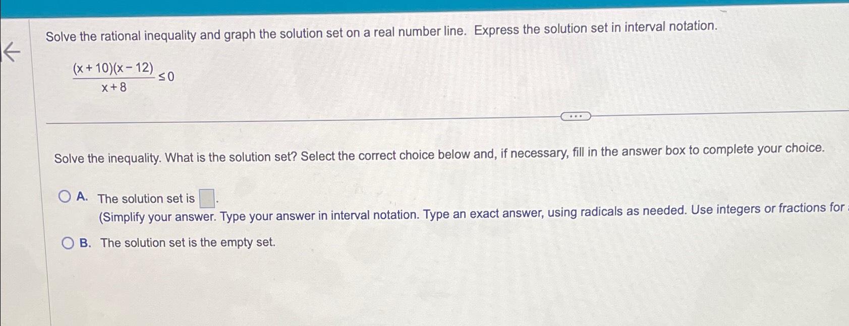 Solved Solve The Rational Inequality And Graph The Solution 9653