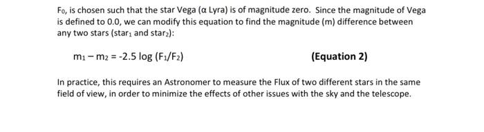 Solved Procedure 1b Standard Star Magnitude Difference Star | Chegg.com