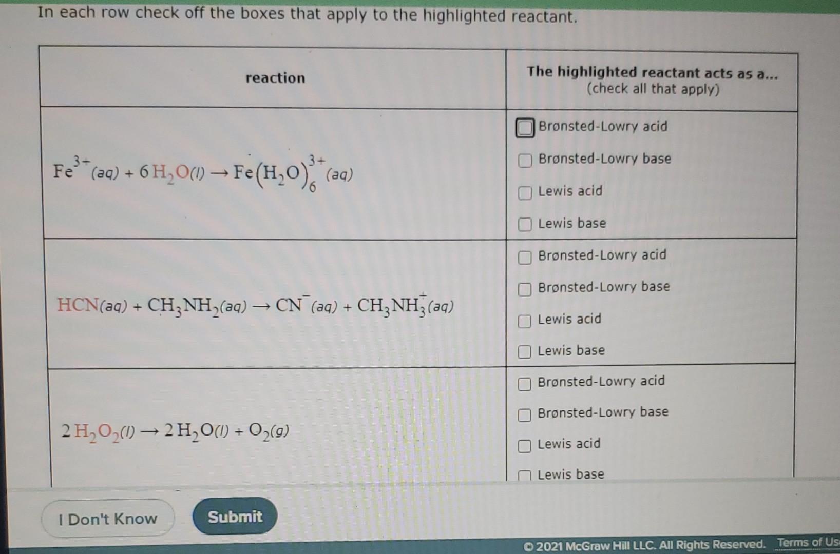 Solved In each row check off the boxes that apply to the | Chegg.com