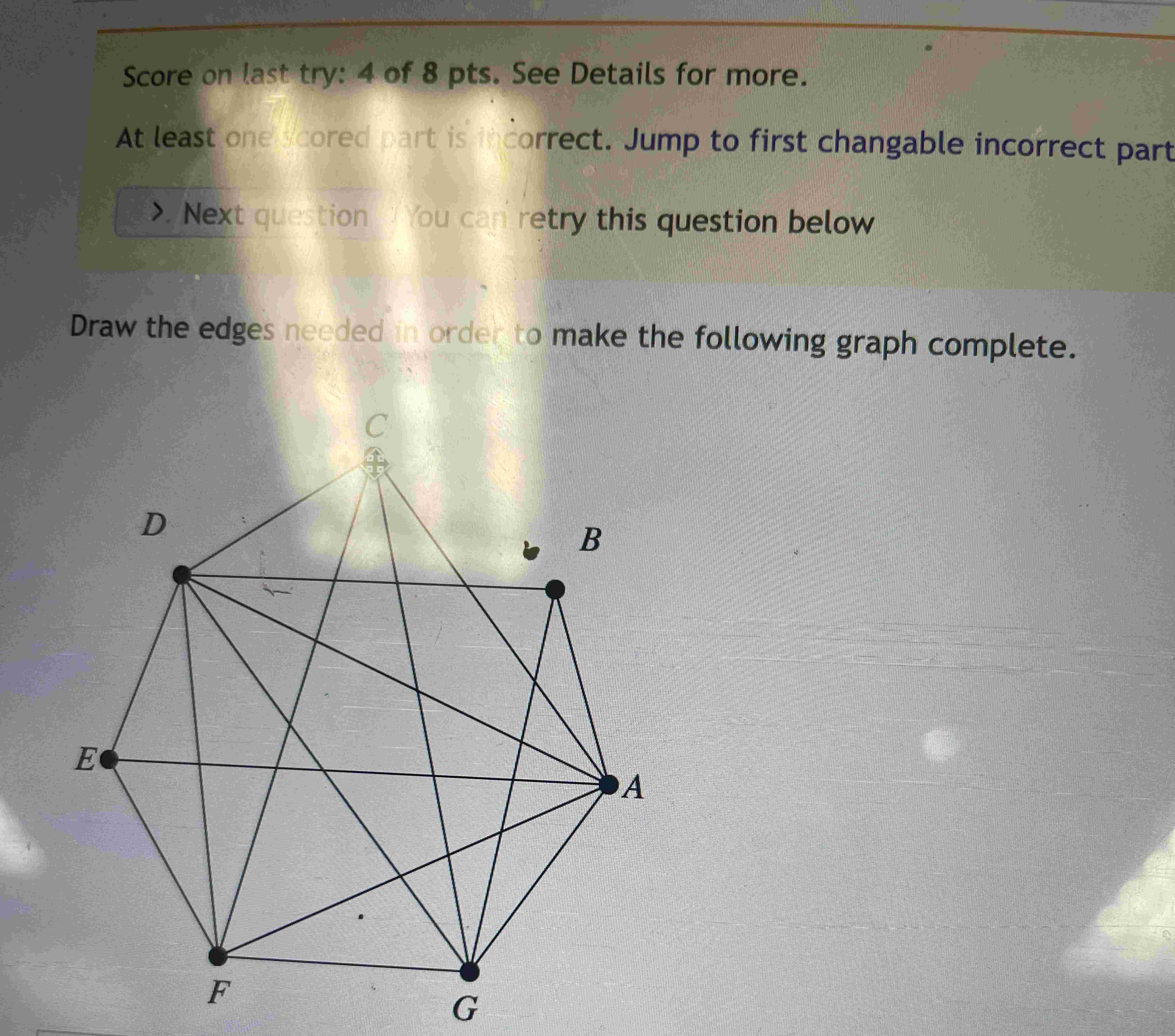 Draw the edges needed in order to make the following | Chegg.com
