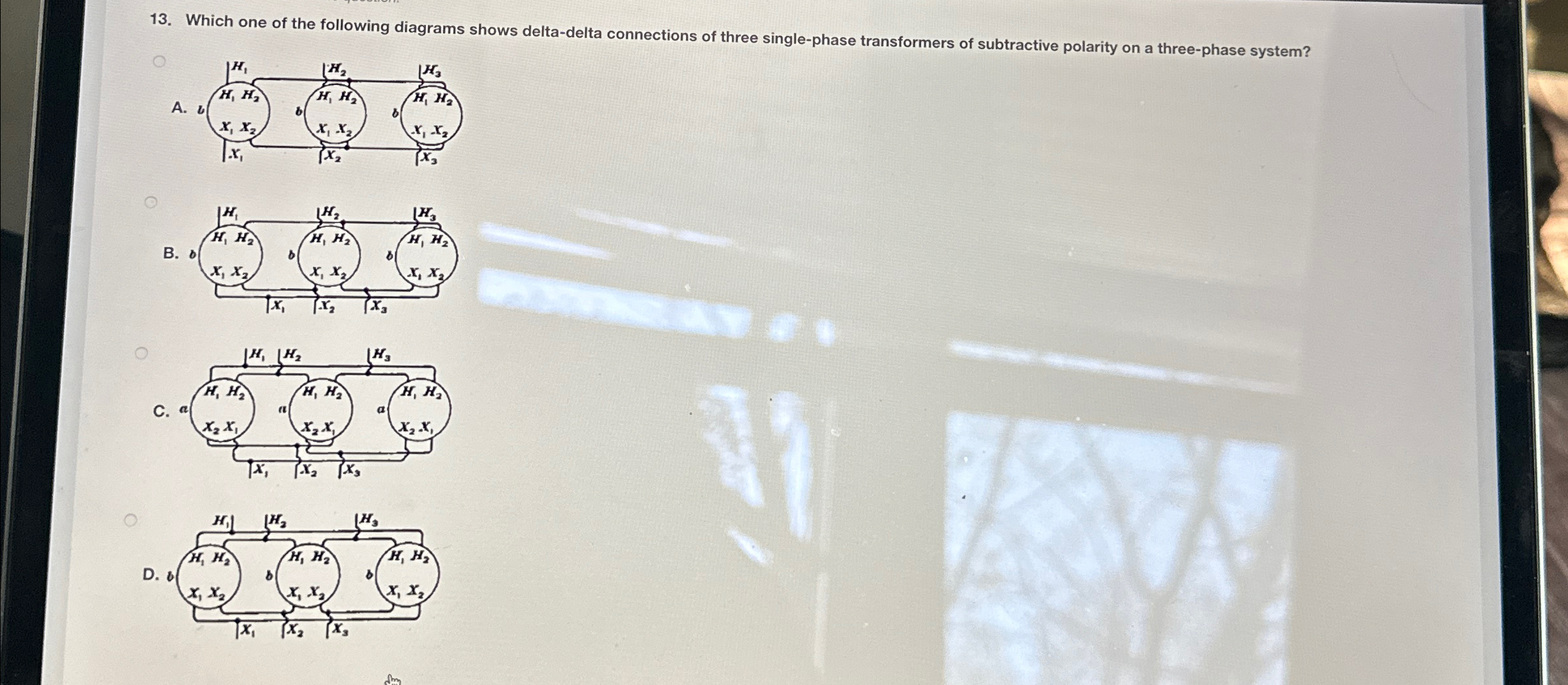 Solved Which one of the following diagrams shows delta-delta | Chegg.com
