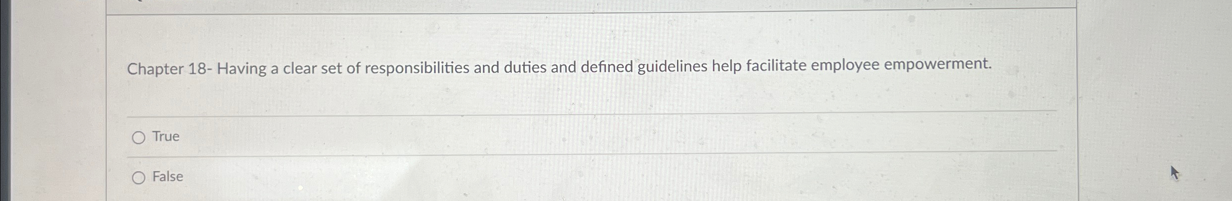 Solved Chapter 18- ﻿Having a clear set of responsibilities | Chegg.com