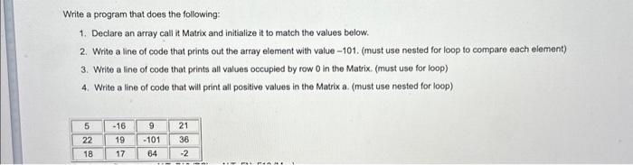 Solved Write a program that does the following: 1. Declare | Chegg.com