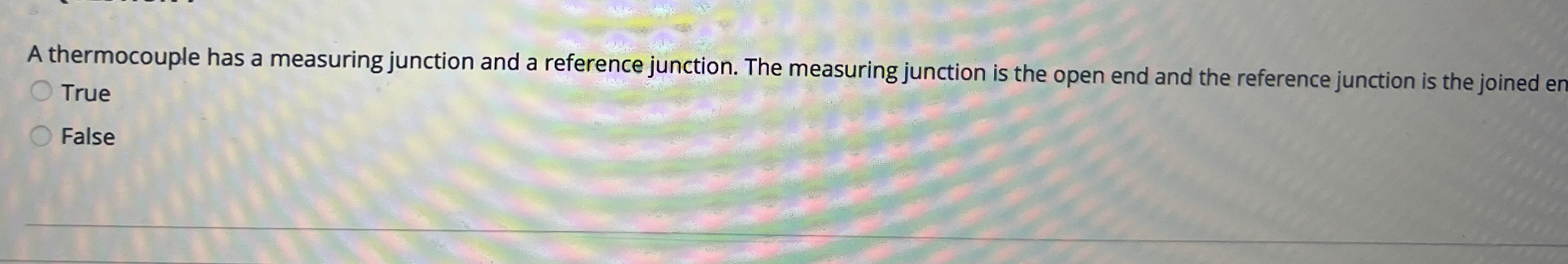 Solved A thermocouple has a measuring junction and a | Chegg.com