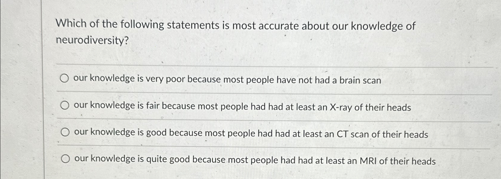 Solved Which of the following statements is most accurate | Chegg.com