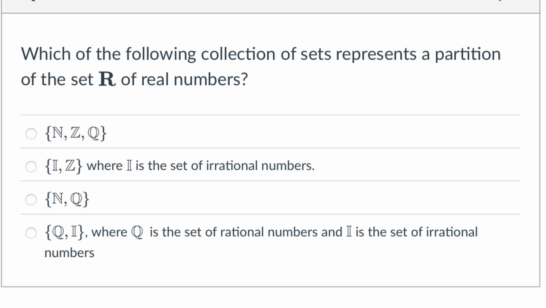 Which of ﻿the following collection of ﻿sets | Chegg.com