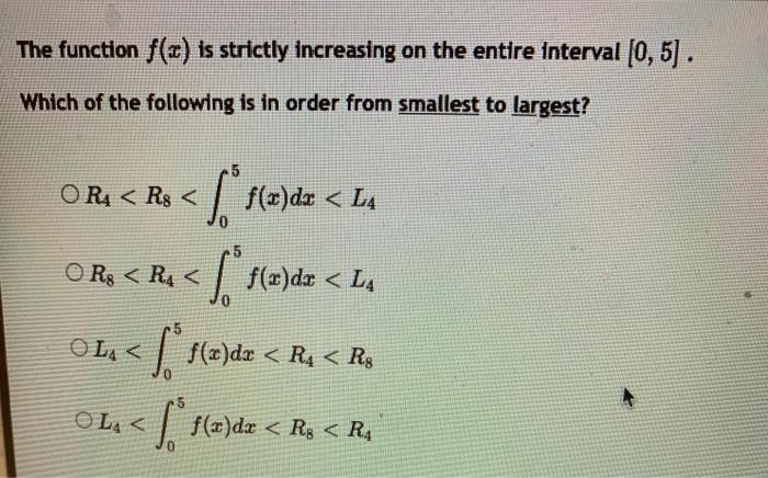 The function f(c) is strictly increasing on the | Chegg.com