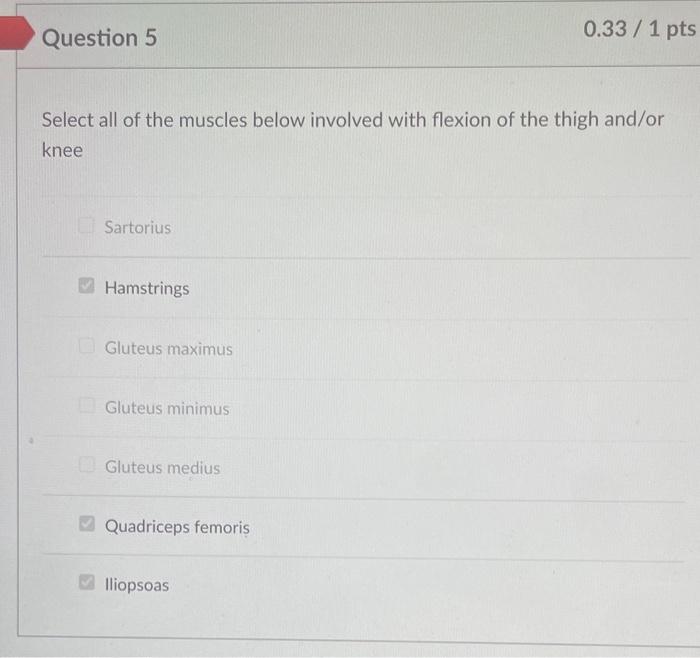 Solved Select all of the muscles below involved with flexion | Chegg.com