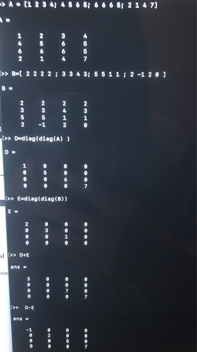 Solved 7 Diagonal Matrices Diagonal Matrices If A = (a) is a | Chegg.com