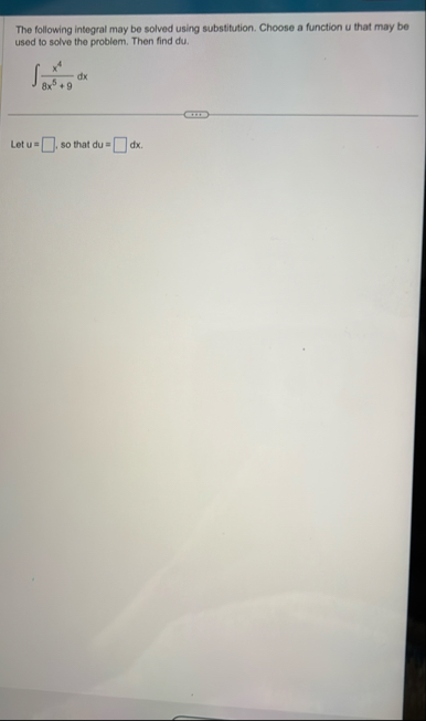 Solved The following integral may be solved using | Chegg.com