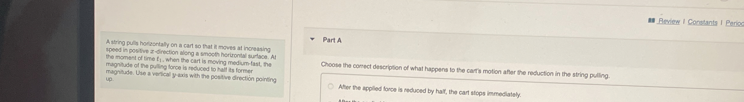 Solved A string pulls horizontally on a cart so that it | Chegg.com