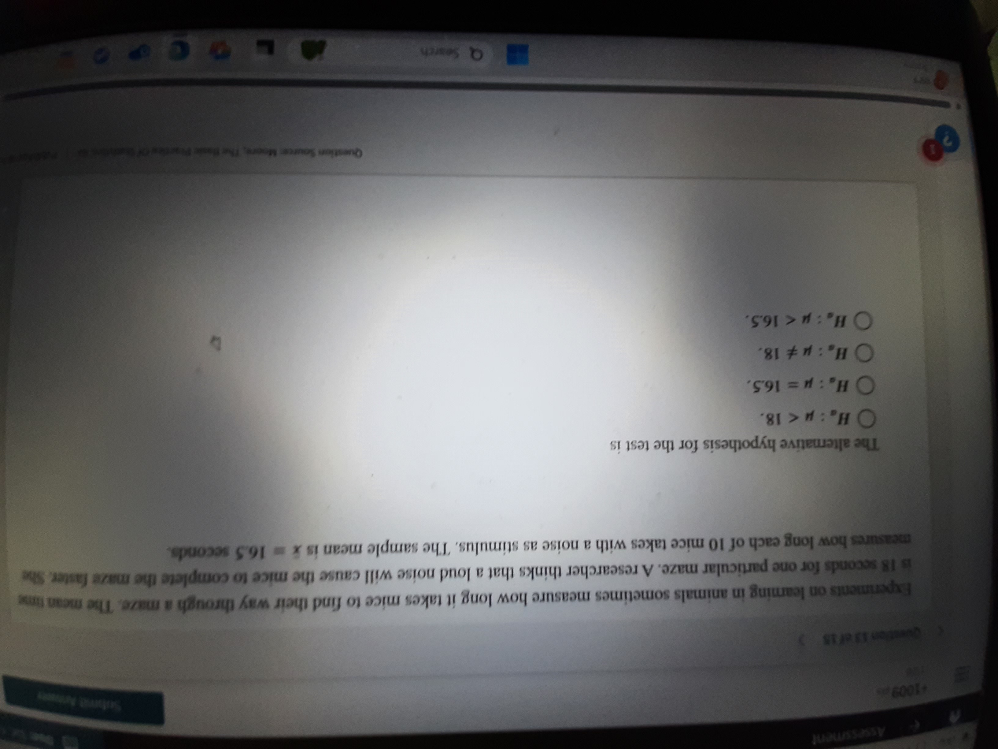 Solved Experments on learning in animals sometimes measure | Chegg.com
