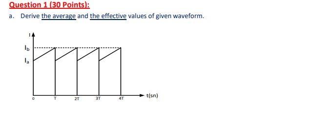 Solved Question 1 (30 Points): a. Derive the average and the | Chegg.com