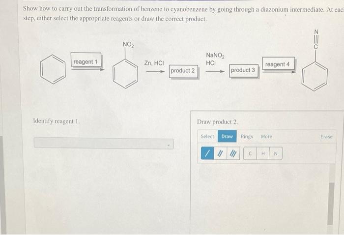 Solved Show how to carry out the transformation of benzene | Chegg.com